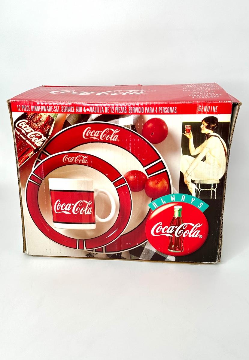 Coca-Cola 12 Piece Dinnerware Set - Service For 4 | EstateSales.org