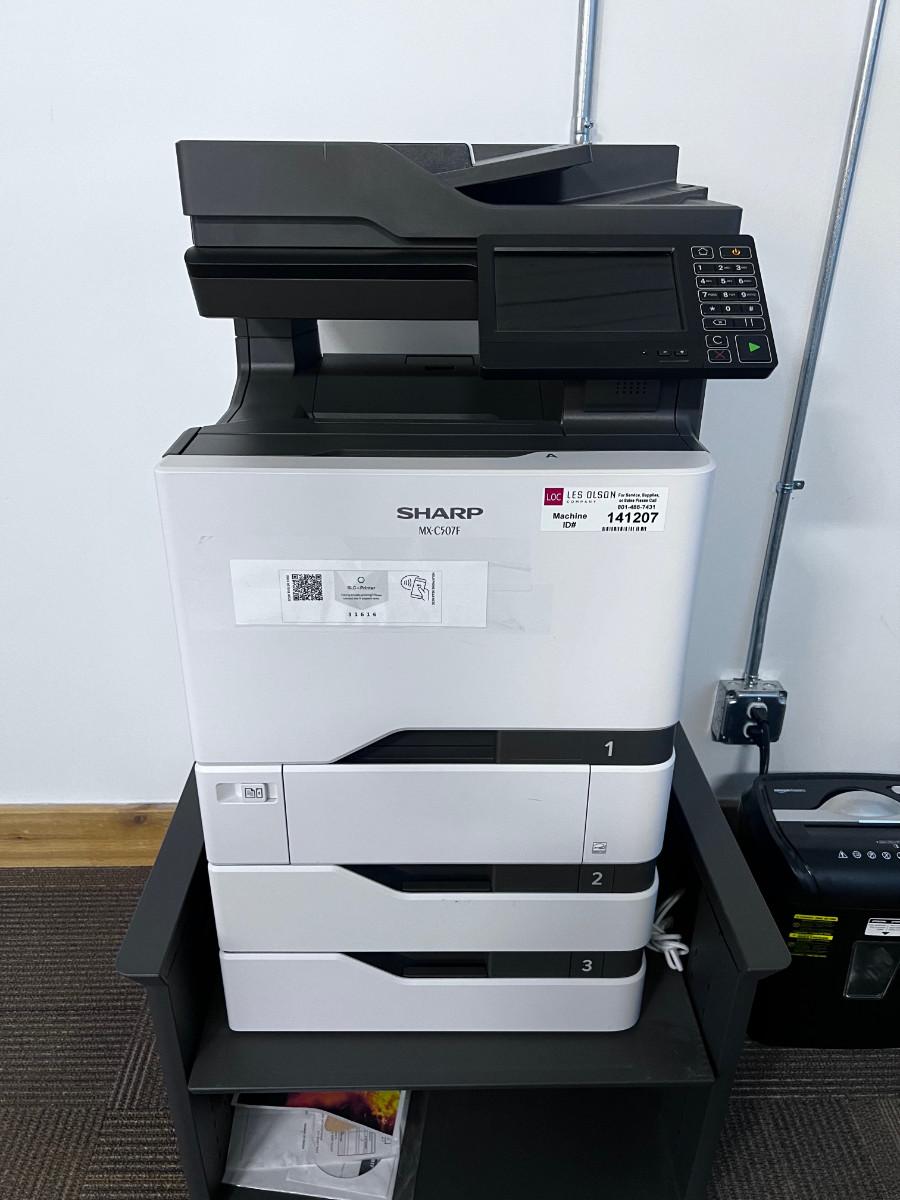 SHARP MX - C507F Printer, Copier with 3 trays. | EstateSales.org