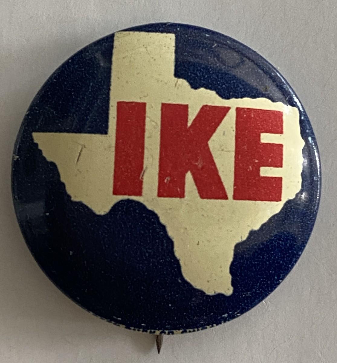 Dwight Eisenhower IKE Presidential Texas campaign pin | EstateSales.org