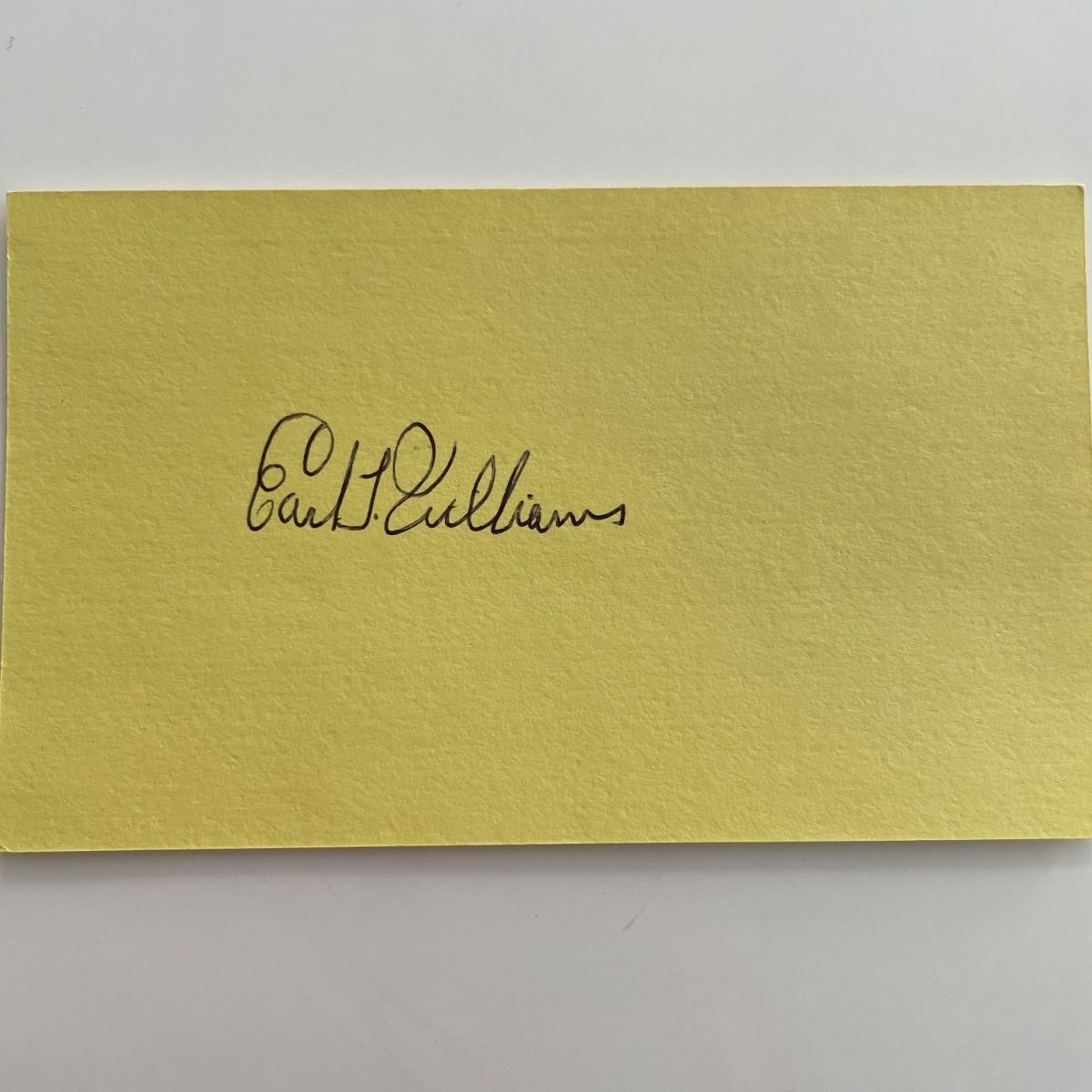 Baseball player Earl Williams original signature | EstateSales.org