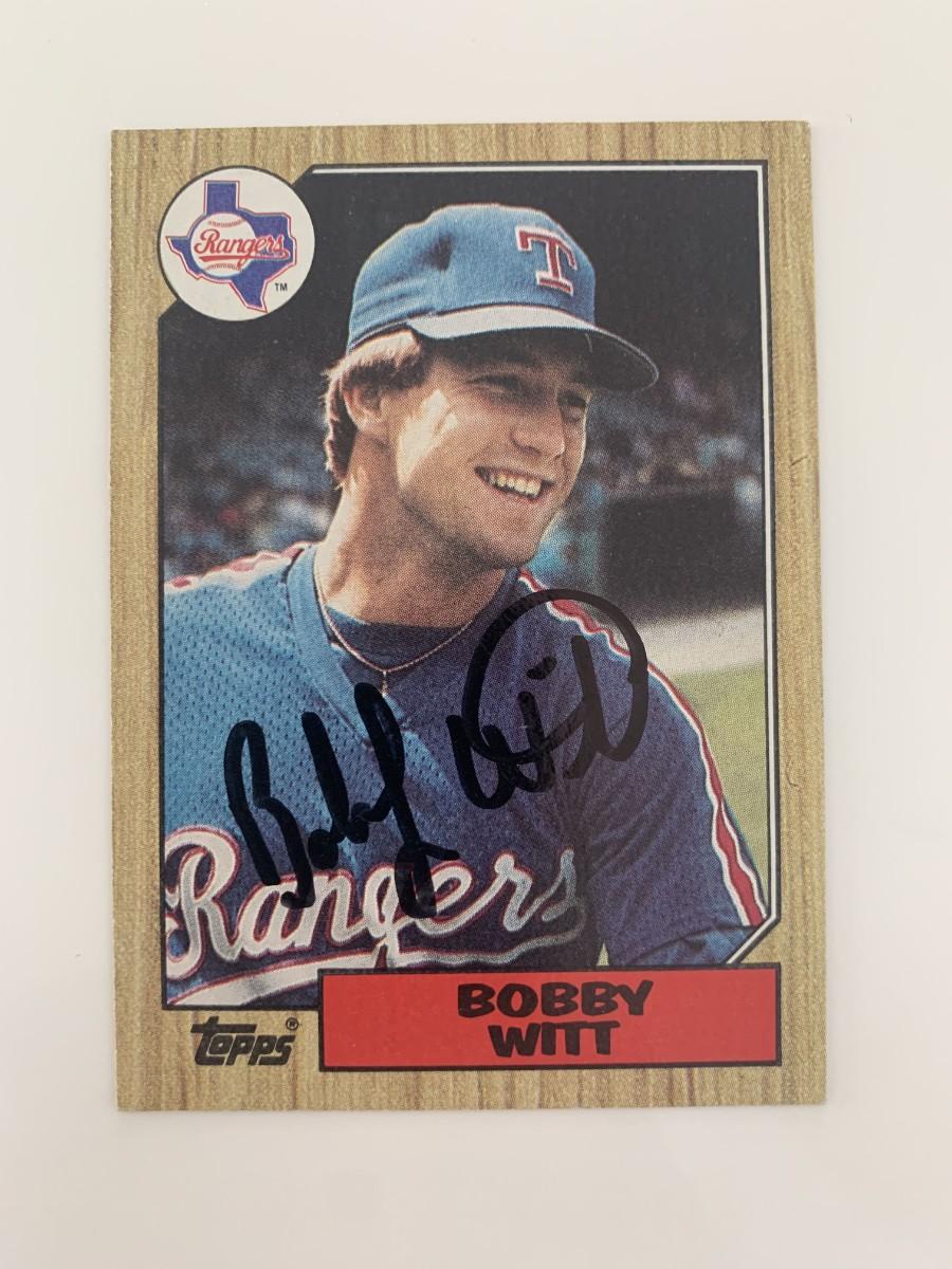 Bobby Witt signed baseball card | EstateSales.org