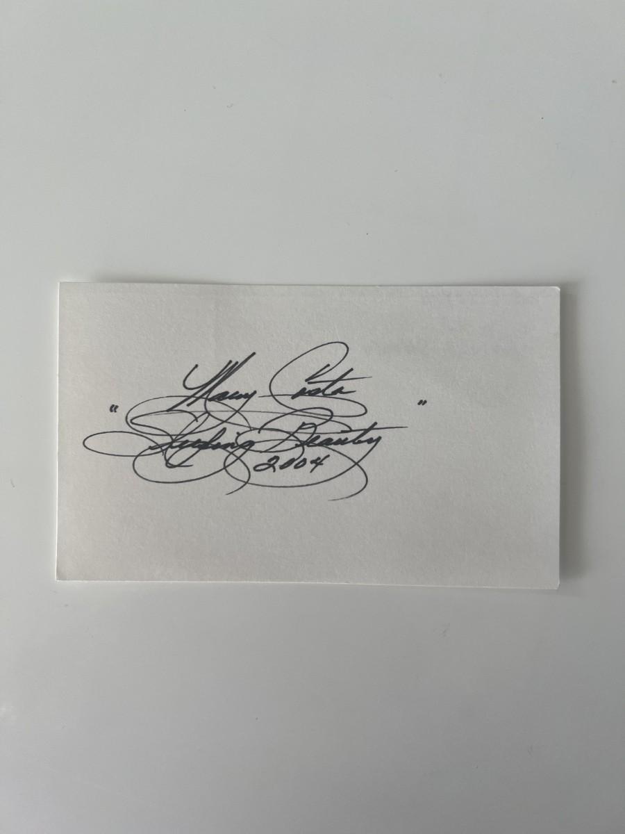 Disney Legend Mary Costa original signature | EstateSales.org