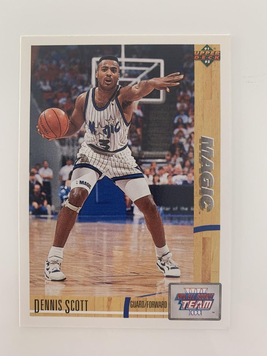 Dennis Scott signed basketball card | EstateSales.org
