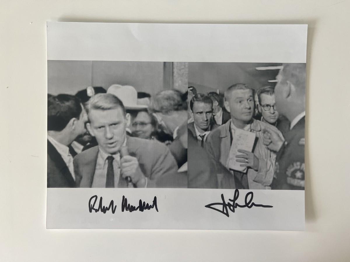 JFK Assassination Journalists Robert MacNeil and Jim Lehrer signed ...