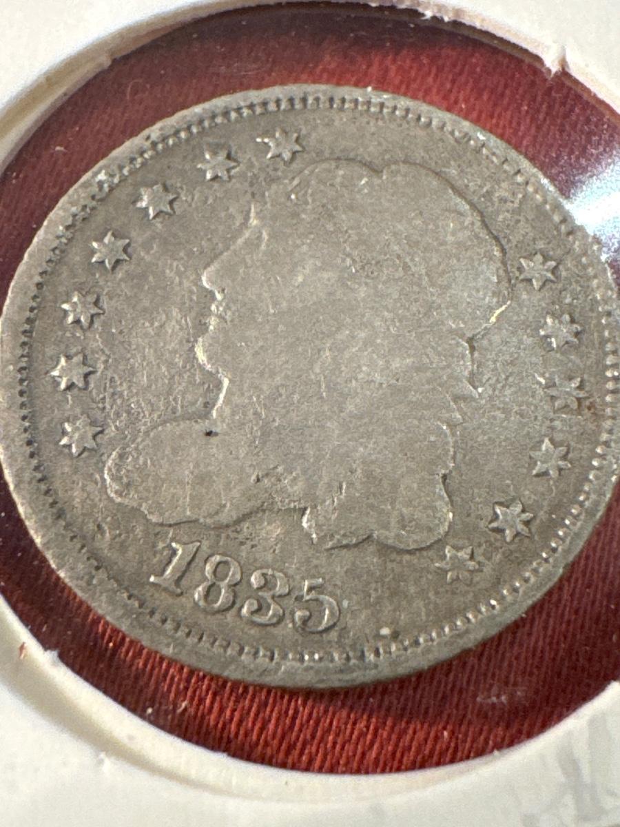 1835 VF Capped Bust U S coin .5c | EstateSales.org