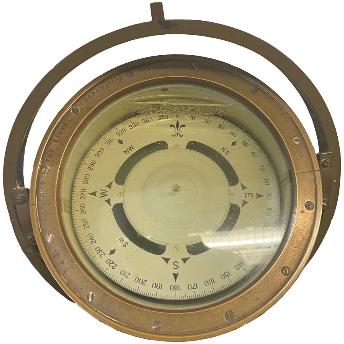 Rare Navy Lionel Corp Compass WW2 Era | EstateSales.org