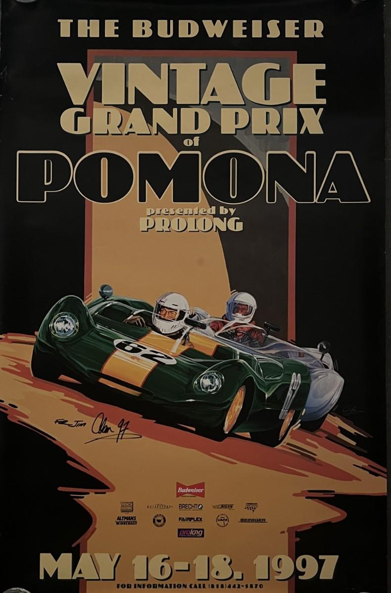 Signed original 1997 Budweiser Vintage Grand Prix of Pomona poster ...