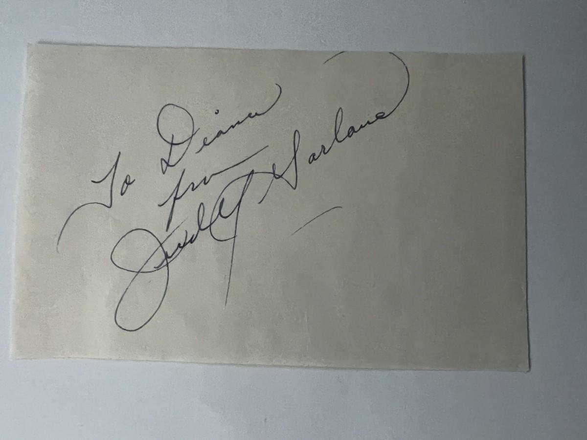 Judy Garland original signature | EstateSales.org