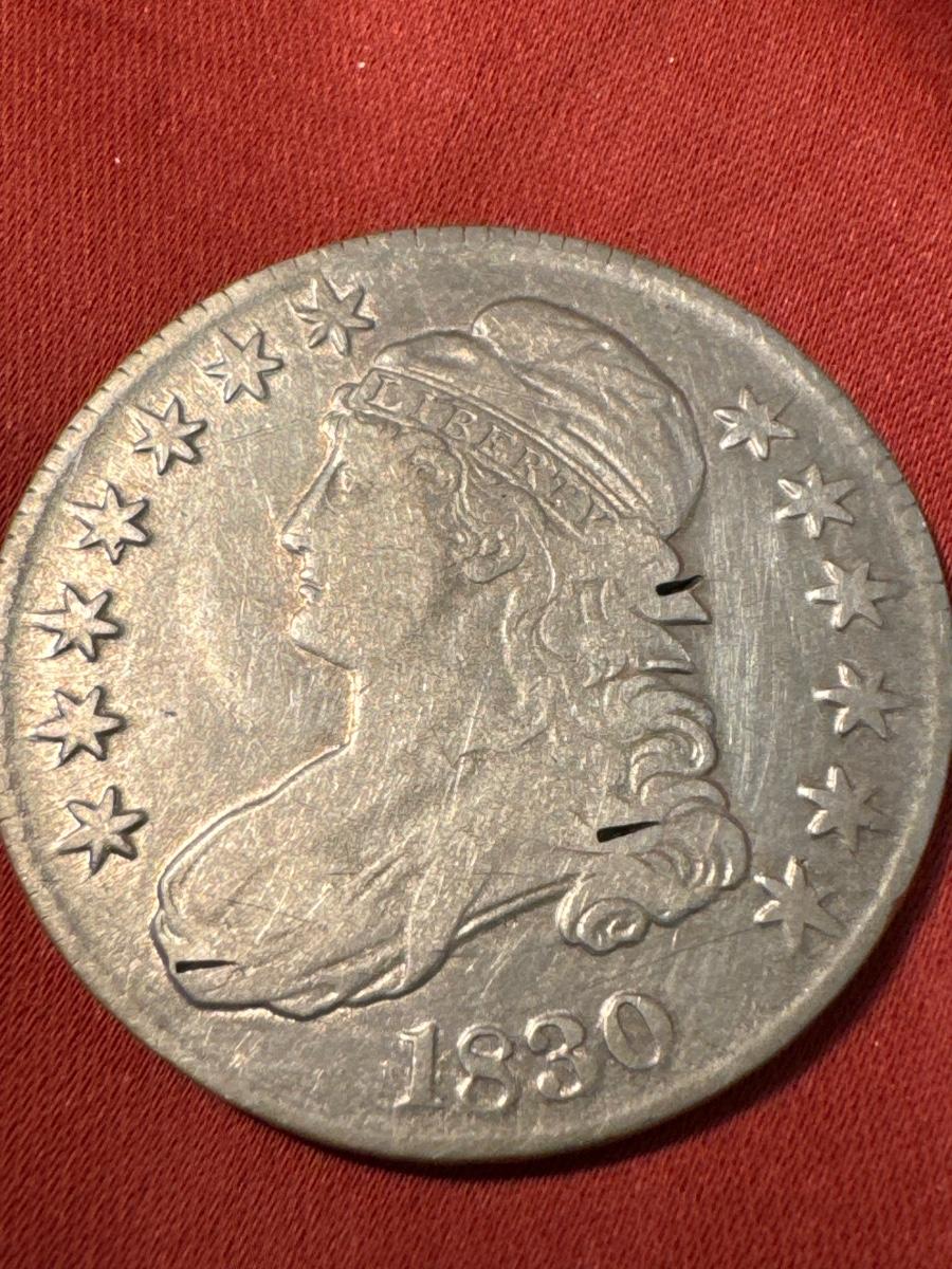 1830 BUST HALF AU 50 US COIN .50c | EstateSales.org