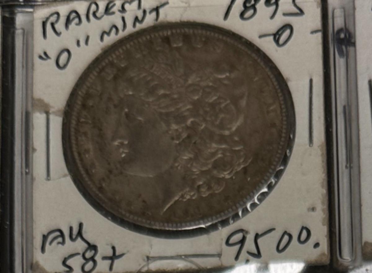 1895 O MORGAN AU 58 + U S COIN 1$ rarest of dates | EstateSales.org
