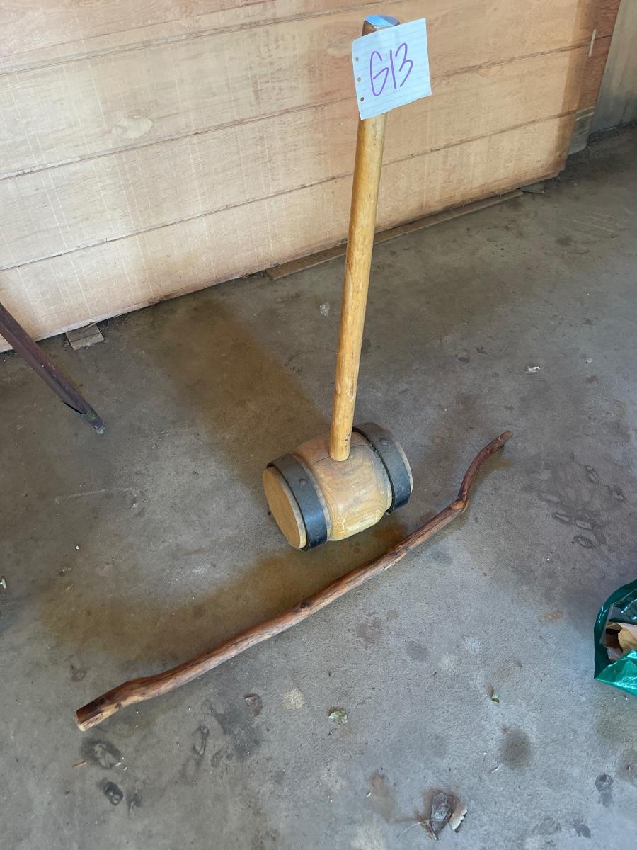 G13-large mallet and walking cane | EstateSales.org