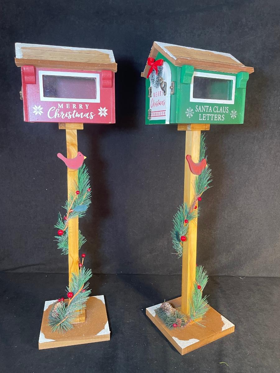 Lot 176. Christmas Mailboxes Decor | EstateSales.org