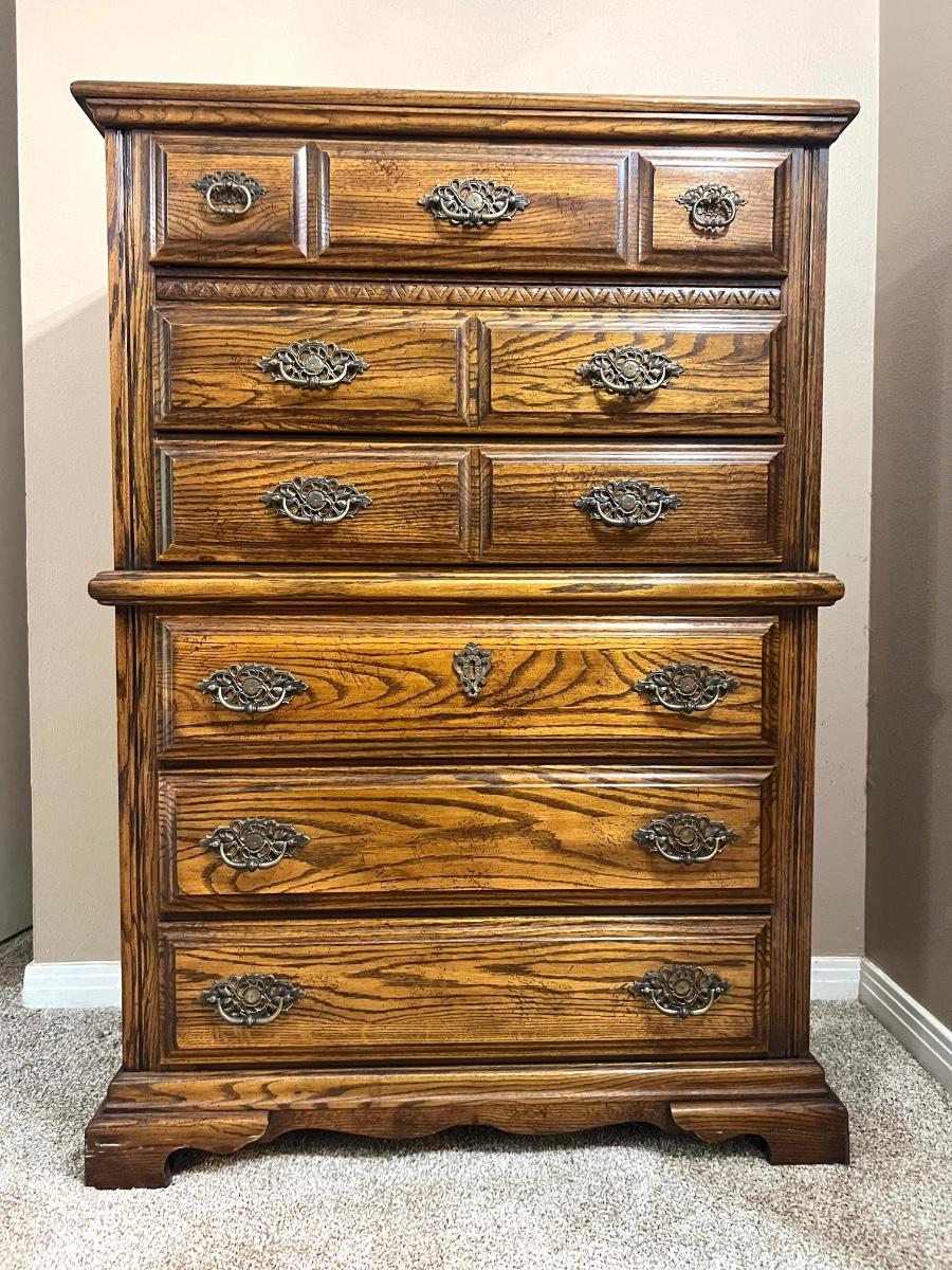 Large Tall Boy Chest of Drawers EstateSales