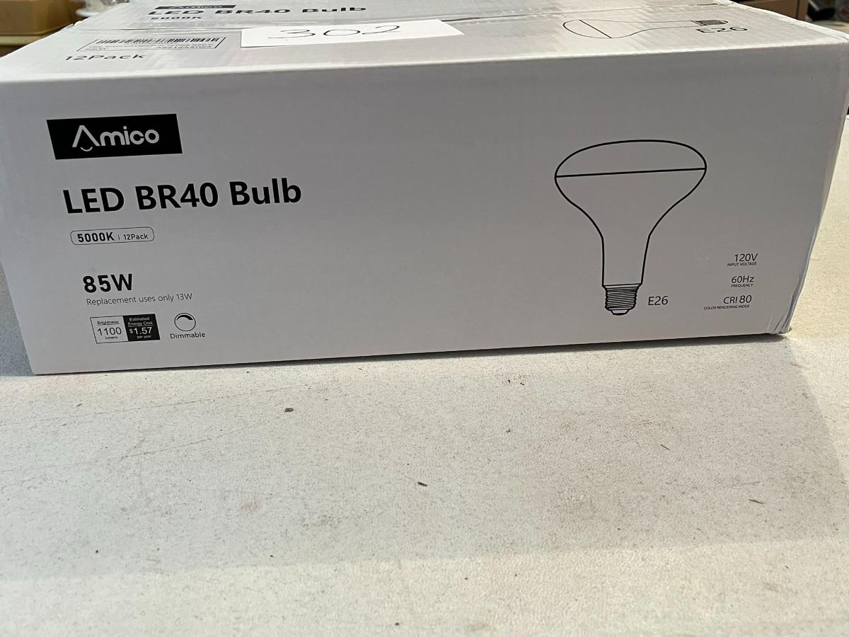 12 Pack - Amico LED BR40 Bulb 5000k -New box | EstateSales.org