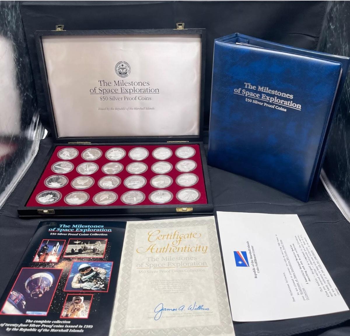 The milestone of Space Exploration set US COINS SILVER COMPLETE SET ...