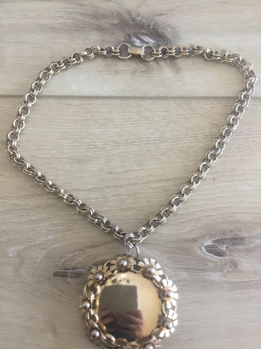 Vintage Gold Toned Chunky Twisted Rope Chain Necklace With gold tone ...