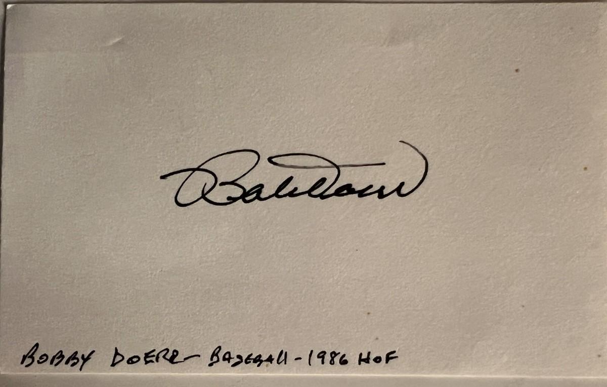 Boston Red Sox Bobby Doerr original signature | EstateSales.org