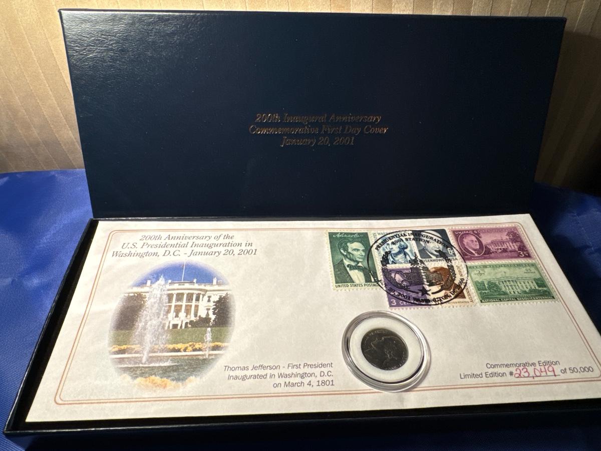 (2) 200th Inaugural Anniversary commemorative First Day January 20,2001 ...