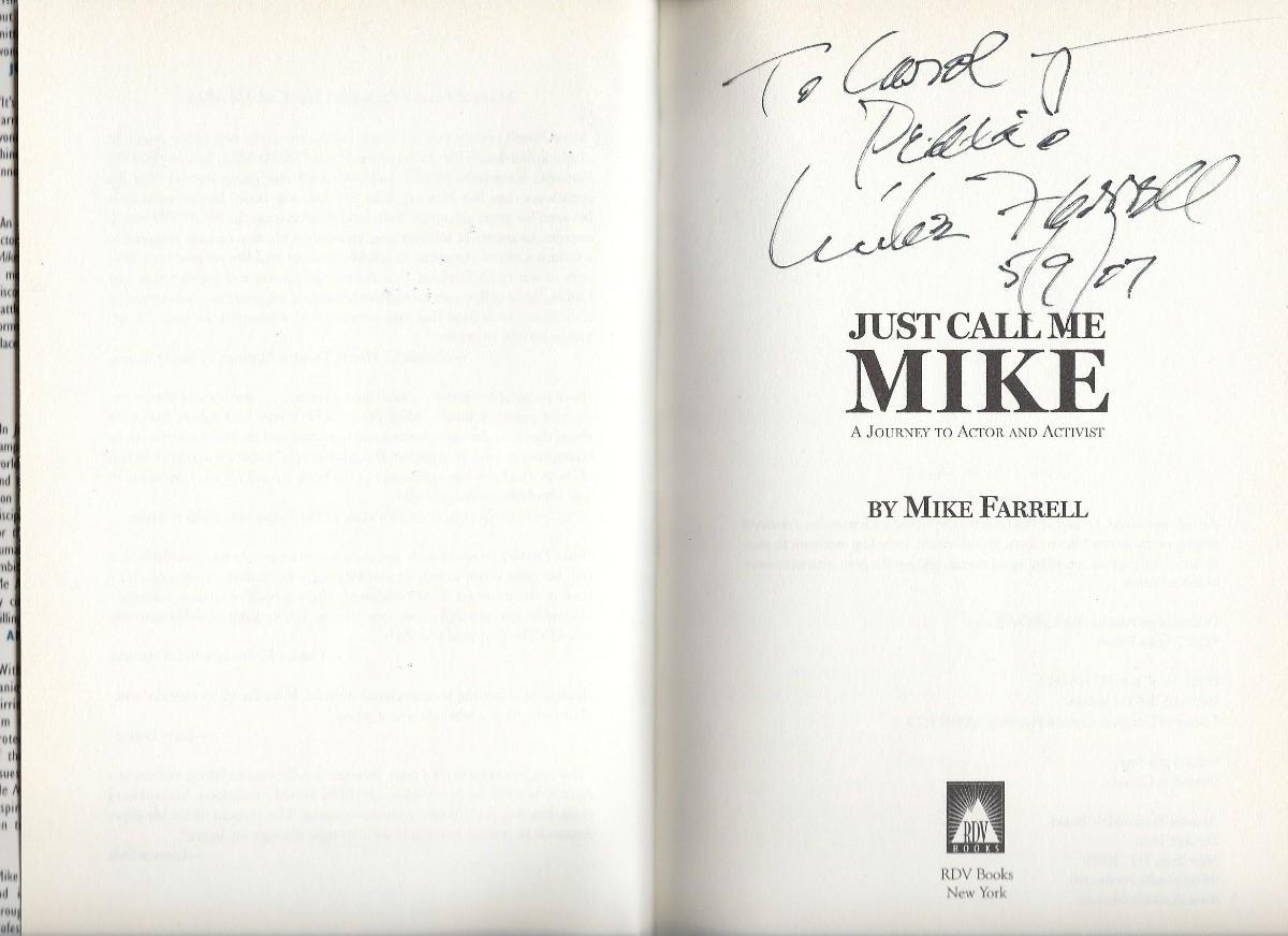 Mike Farrell signed book | EstateSales.org