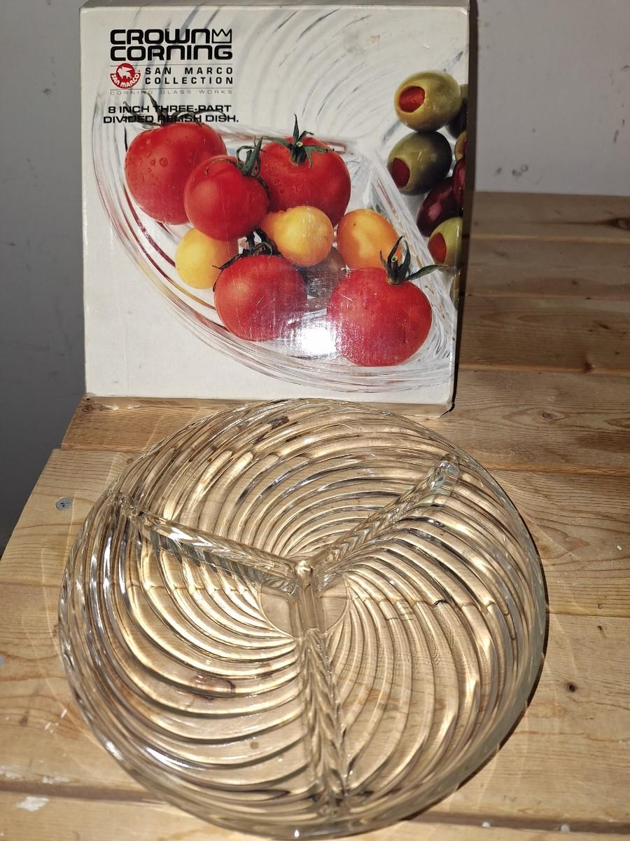 3 part divided relish dish | EstateSales.org