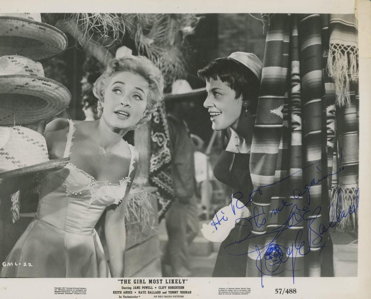 The Girl Most Likely Kaye Ballard signed movie photo | EstateSales.org