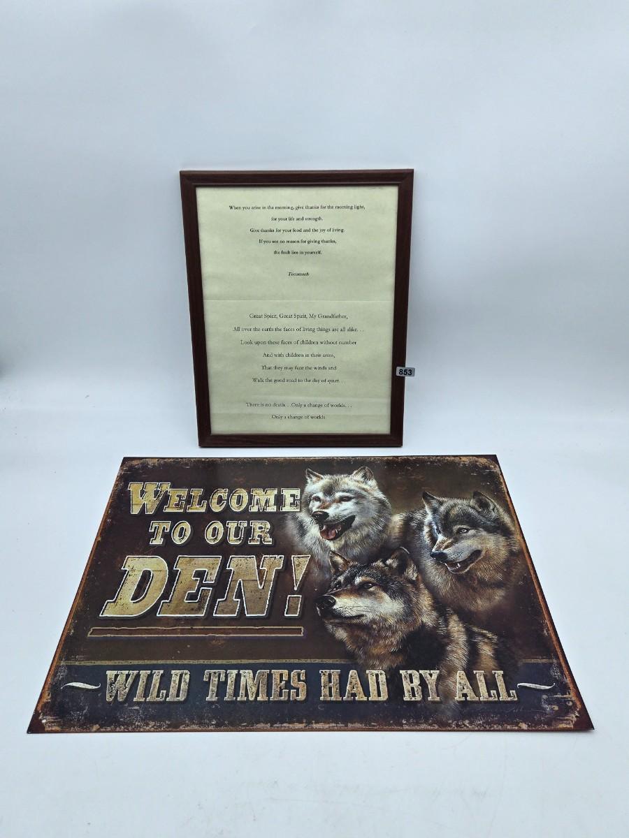 Welcome To Our Den Signage | EstateSales.org