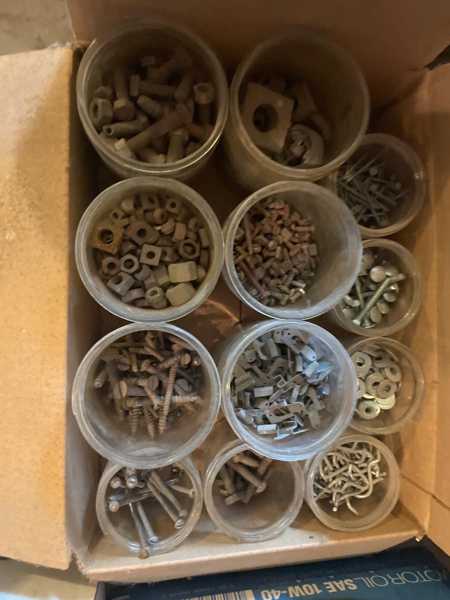 Box of washers Nuts bolts and nails | EstateSales.org