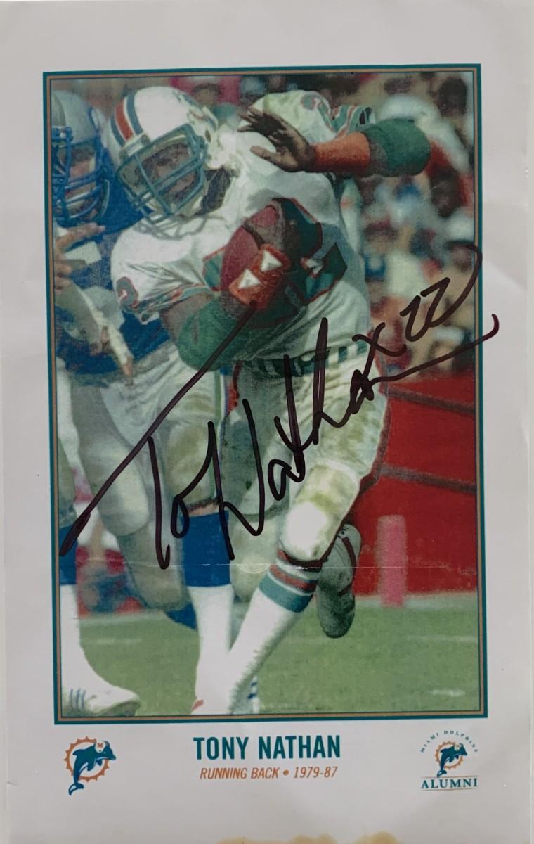 Tony Nathan signed photo | EstateSales.org