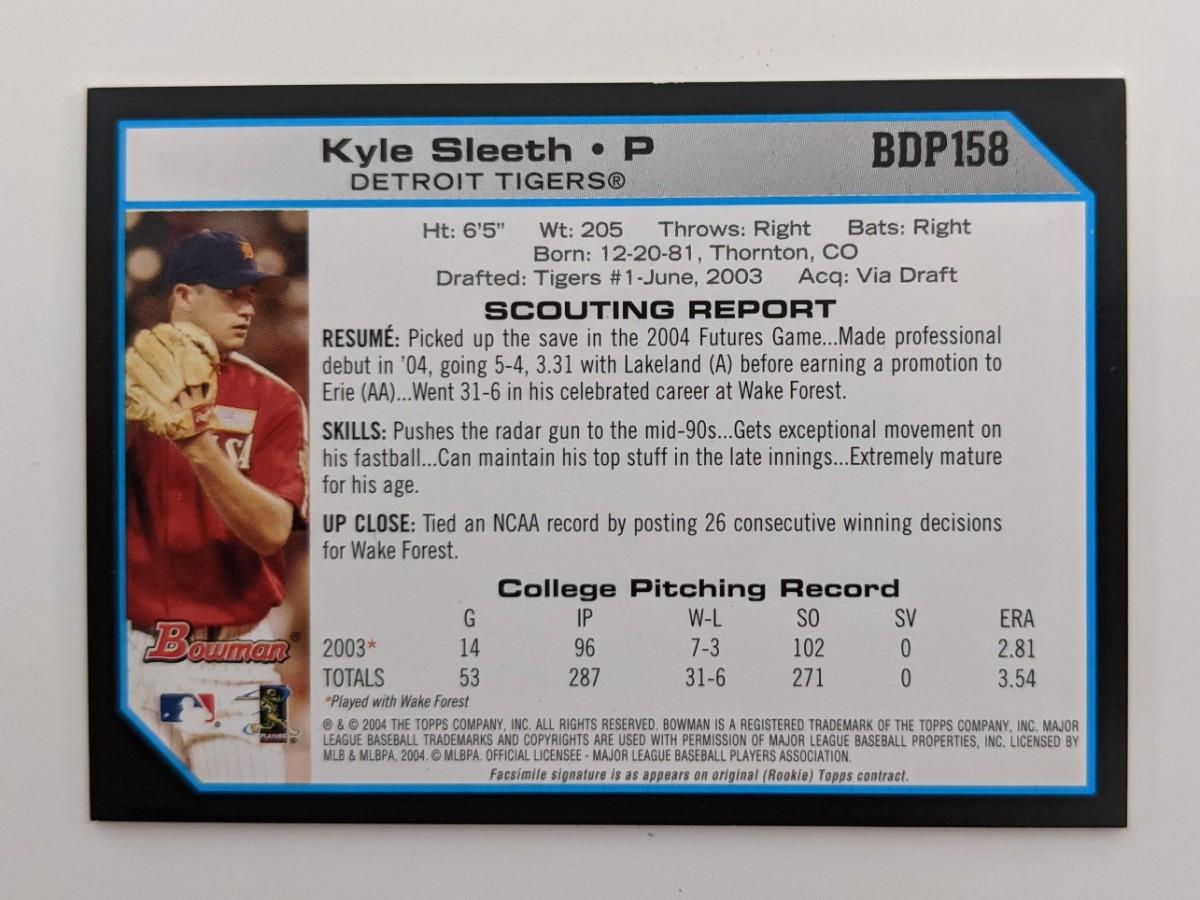 Kyle Sleeth Baseball Trading Card with 2004 Futures Game Game-Worn ...