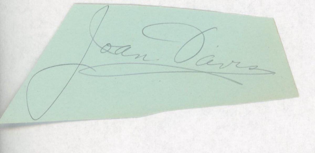 Joan Davis original signature | EstateSales.org