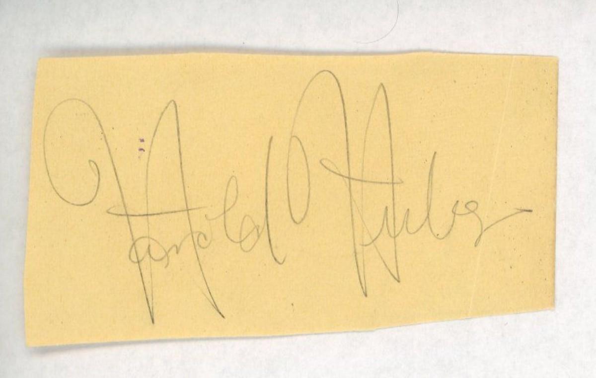 The Thin Man, Harold Huber original signature | EstateSales.org