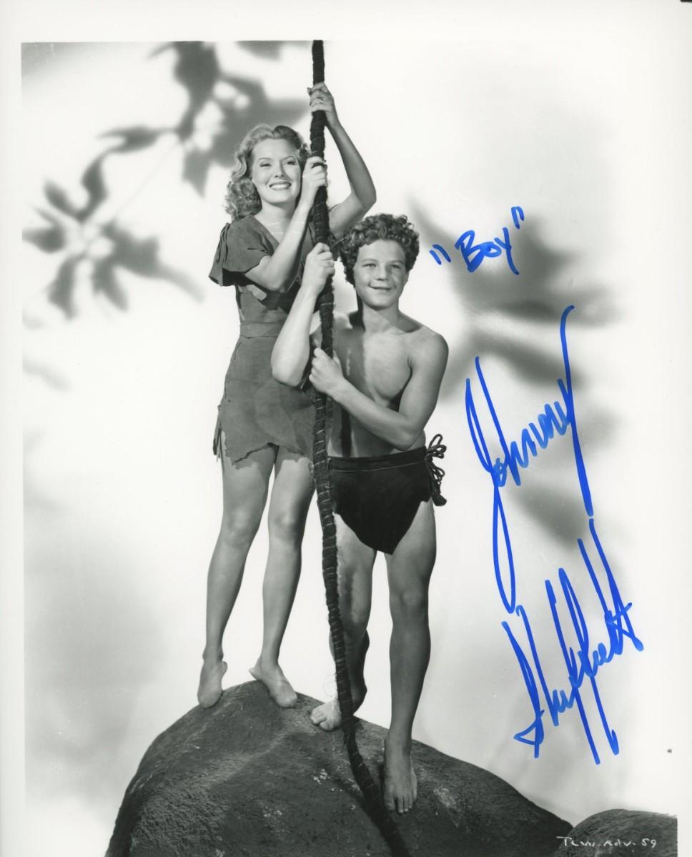 Johnny Sheffield signed "Tarzan film series" photo. GFA Authenticated ...