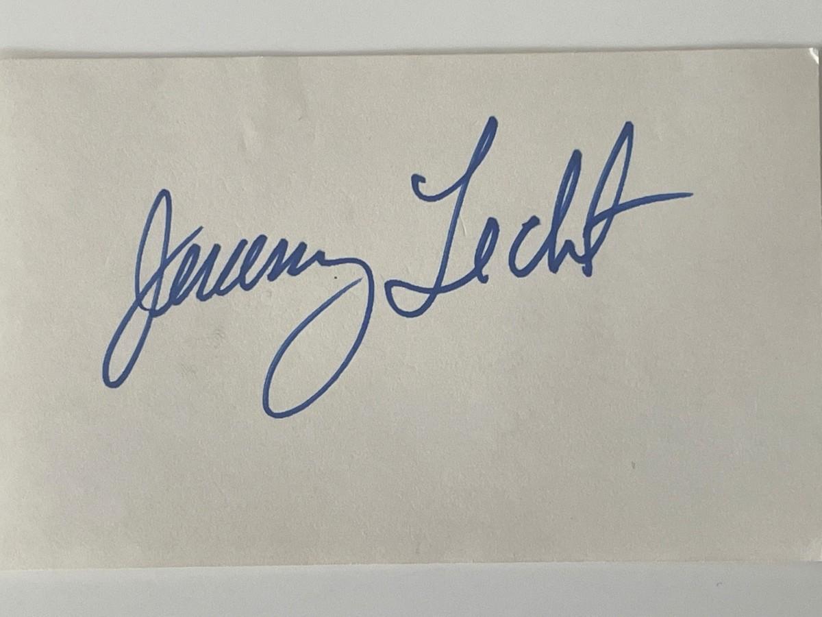 Jeremy Licht original signature | EstateSales.org