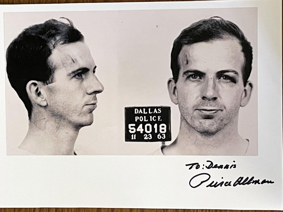 JFK Assassination witness Pierce Allman signed photo | EstateSales.org