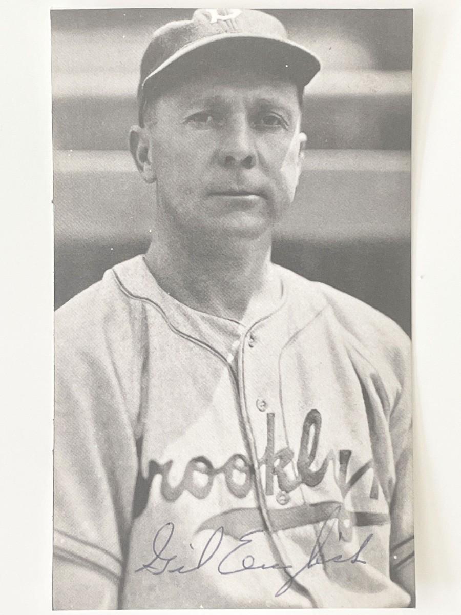 Baseball player Gil English signed photo | EstateSales.org