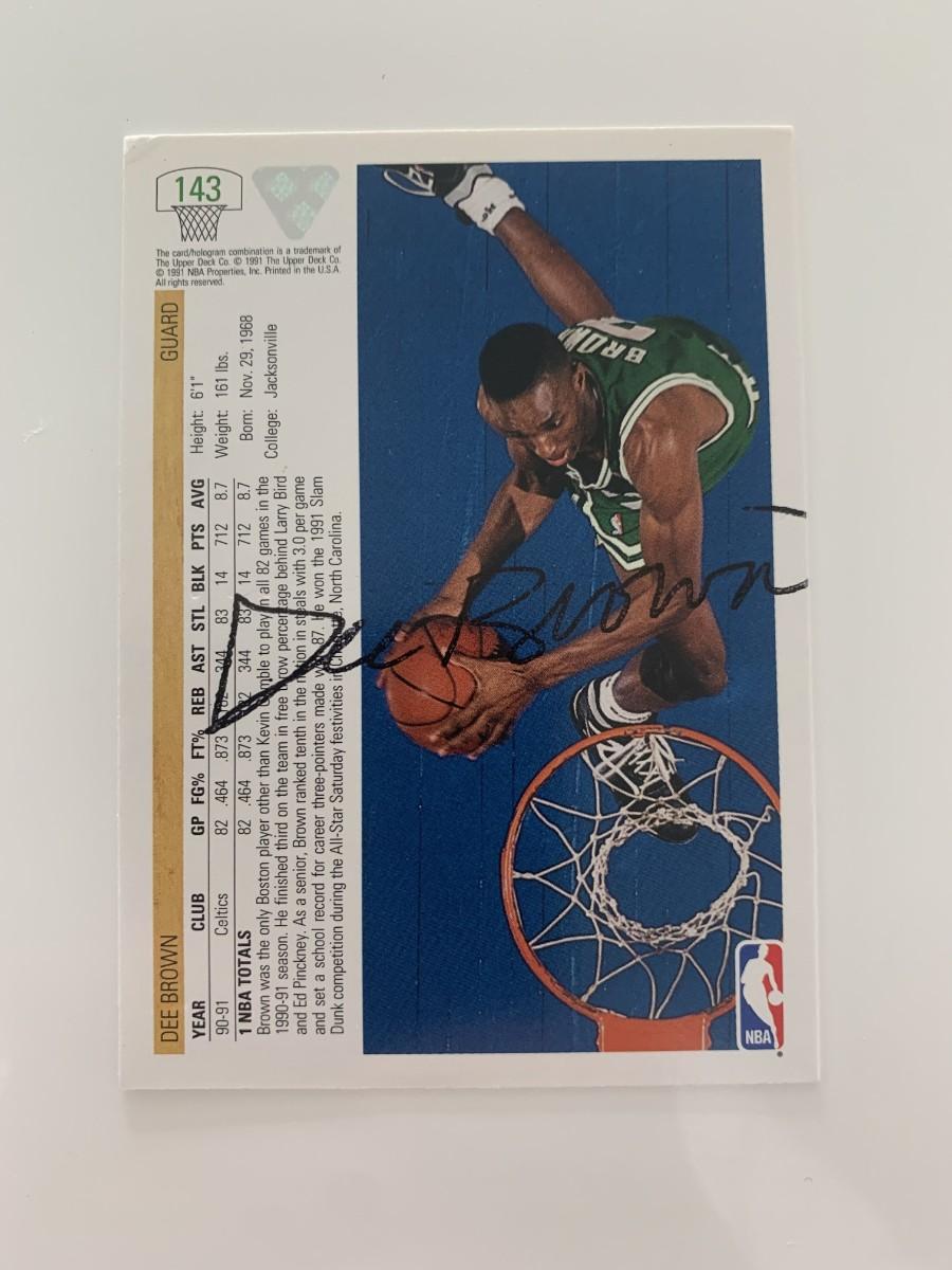 Dee Brown signed basketball card | EstateSales.org