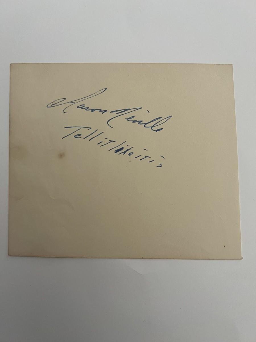 Aaron Neville original signature | EstateSales.org