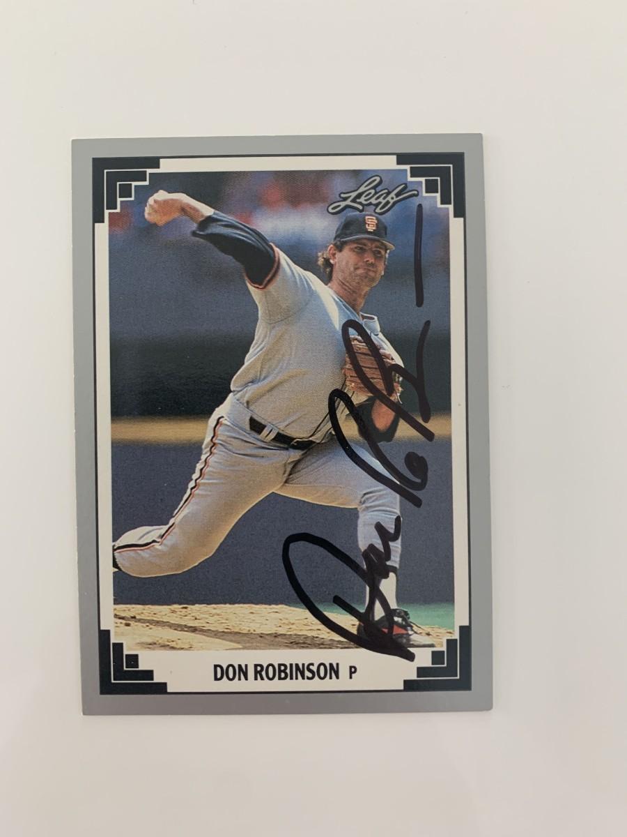 Don Robinson signed baseball card | EstateSales.org