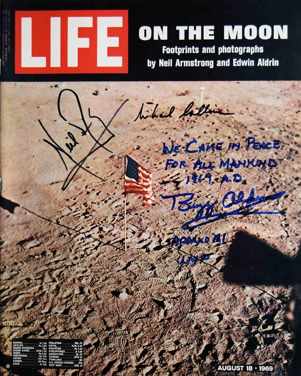Apollo 11 signed Life Magazine 'On The Moon' issue | EstateSales.org