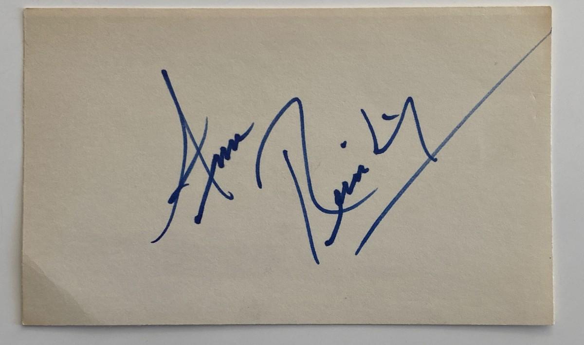 Ann Reinking original signature | EstateSales.org