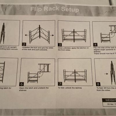 2 Origami 6 tier flip shelf units | EstateSales.org