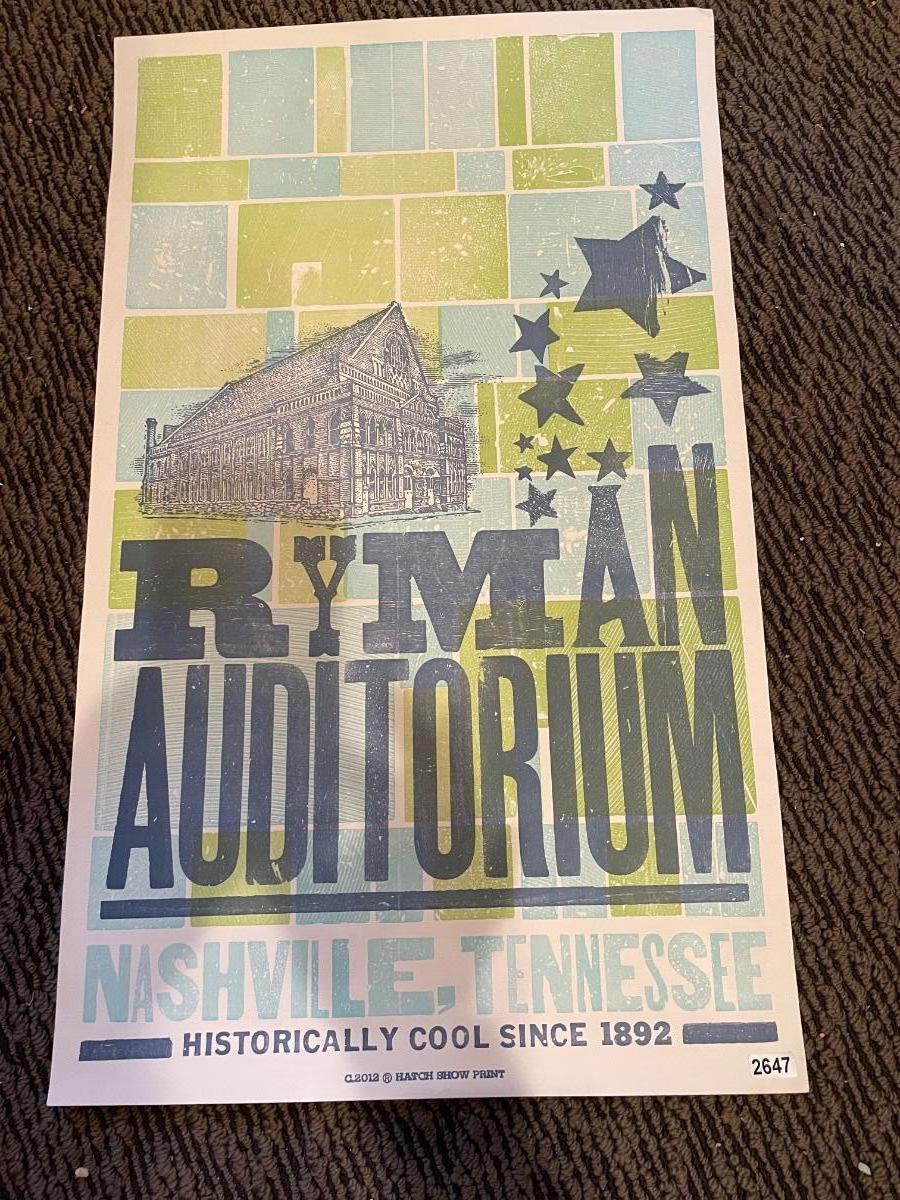 Ryman Auditorium poster | EstateSales.org