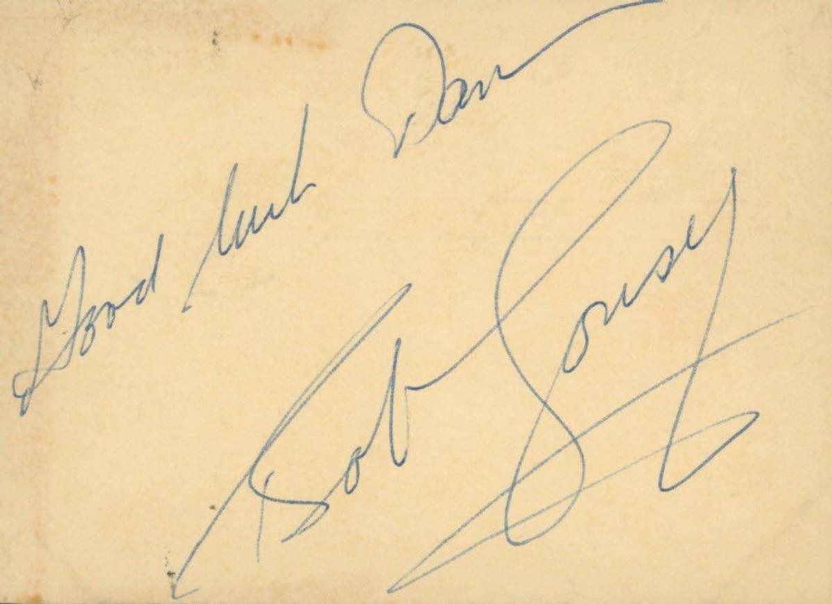 Bob Cousy original signature | EstateSales.org