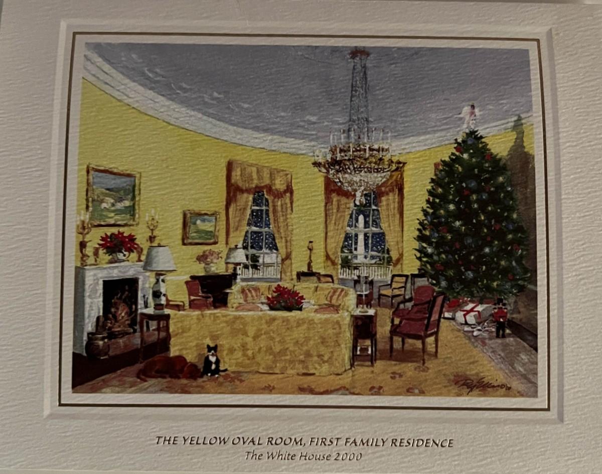 Bill and Hillary Clinton facsimile signed Christmas card | EstateSales.org