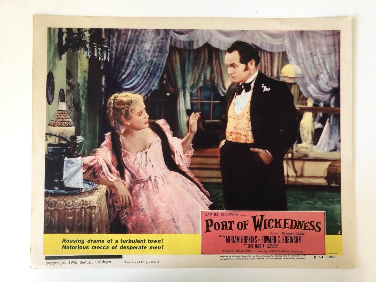Port of Wickedness original 1954R vintage lobby card | EstateSales.org