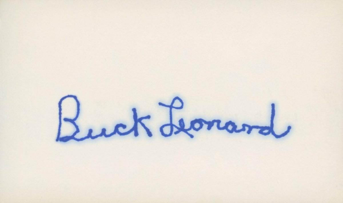 Buck Leonard original signature | EstateSales.org