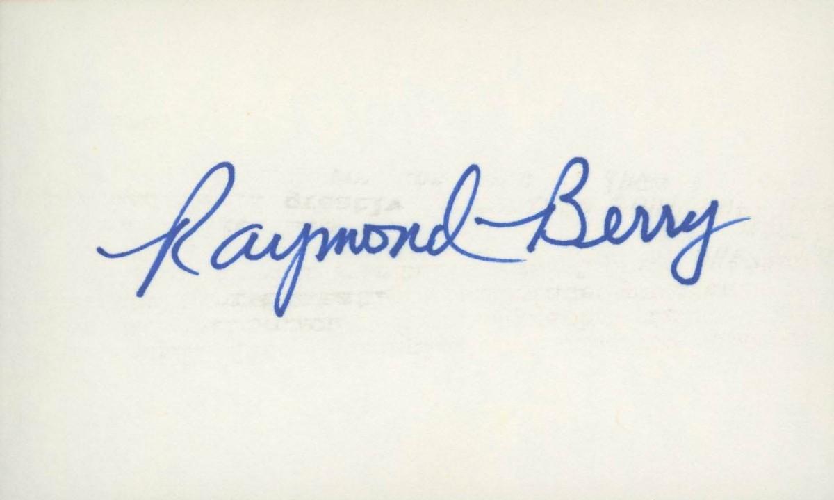 Raymond Berry original signature | EstateSales.org