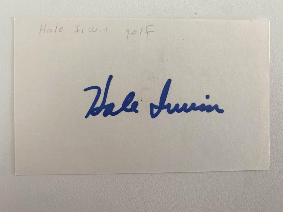 Hale Irwin original signature | EstateSales.org