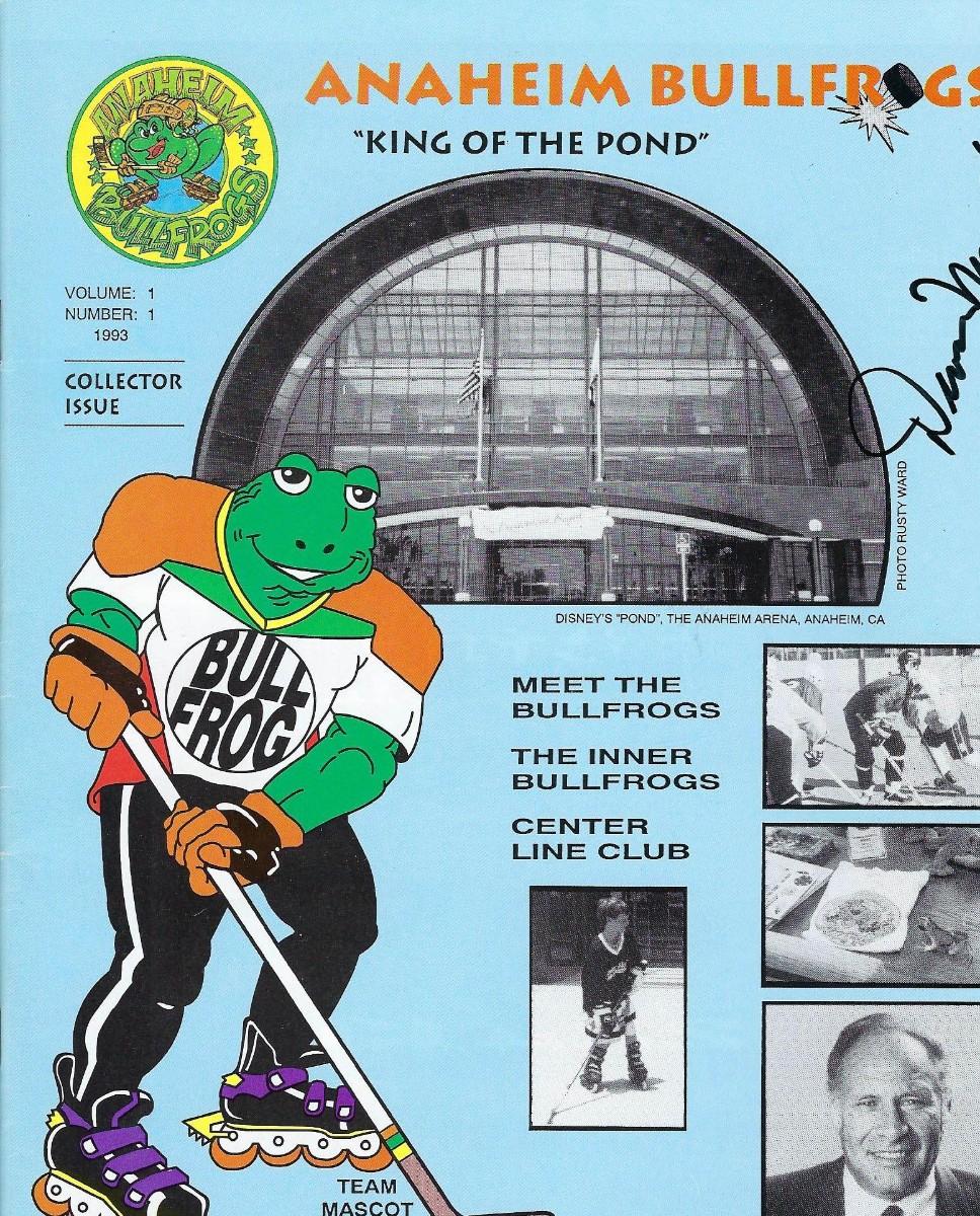 Anaheim Bullfrogs signed program | EstateSales.org