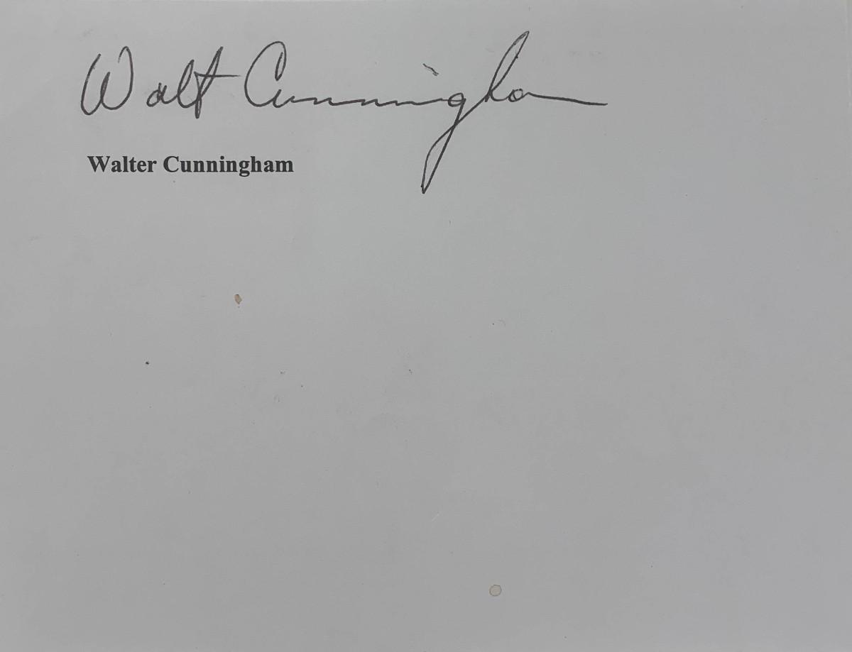 Apollo 7 Astronaut Walter Cunningham original signature | EstateSales.org